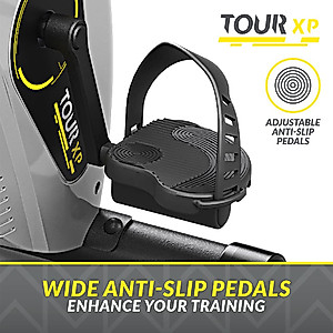 Bluefin Fitness Tour XP Exercise Bike | Home Gym Equipment | Heavy-Duty Steel Frame | Foldable Design | 8 x Resistance Levels | Heart Rate Sensors | Kinomap App Compatible | LCD