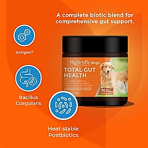 Hyland's Naturals - Probiotics for Dogs - Total Gut Health - with ACTIGEN PREBIOTIC and Organic Ginger Root, 90 Soft Chews