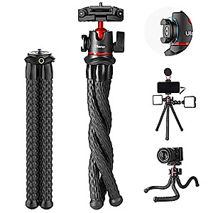ULANZI MT-33 Camera Tripod,Flexible Mini Tripod with 1/4" Screw for Magic Arm,Octopus Tripod Compatible with iPhone 12 Samsung Canon Nikon Sony Cameras