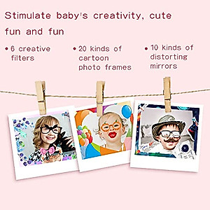 Topiky Kids Camera, Children Digital Camera Anti Skid Food Grade ABS 16 Filters for Picnic(Pink)