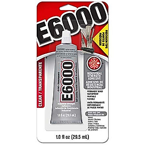 E6000 231020 Adhesive with Precision Tips, 1.0 fl oz