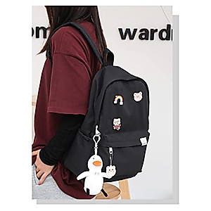 DIRUQSD Backpack for Girls Kids Large School Bags for Teenage Girls with USB Port Canvas Schoolbag (White)Backpacks for Girls,School Backpack Travel Backpacks Bookbag for Women & Me