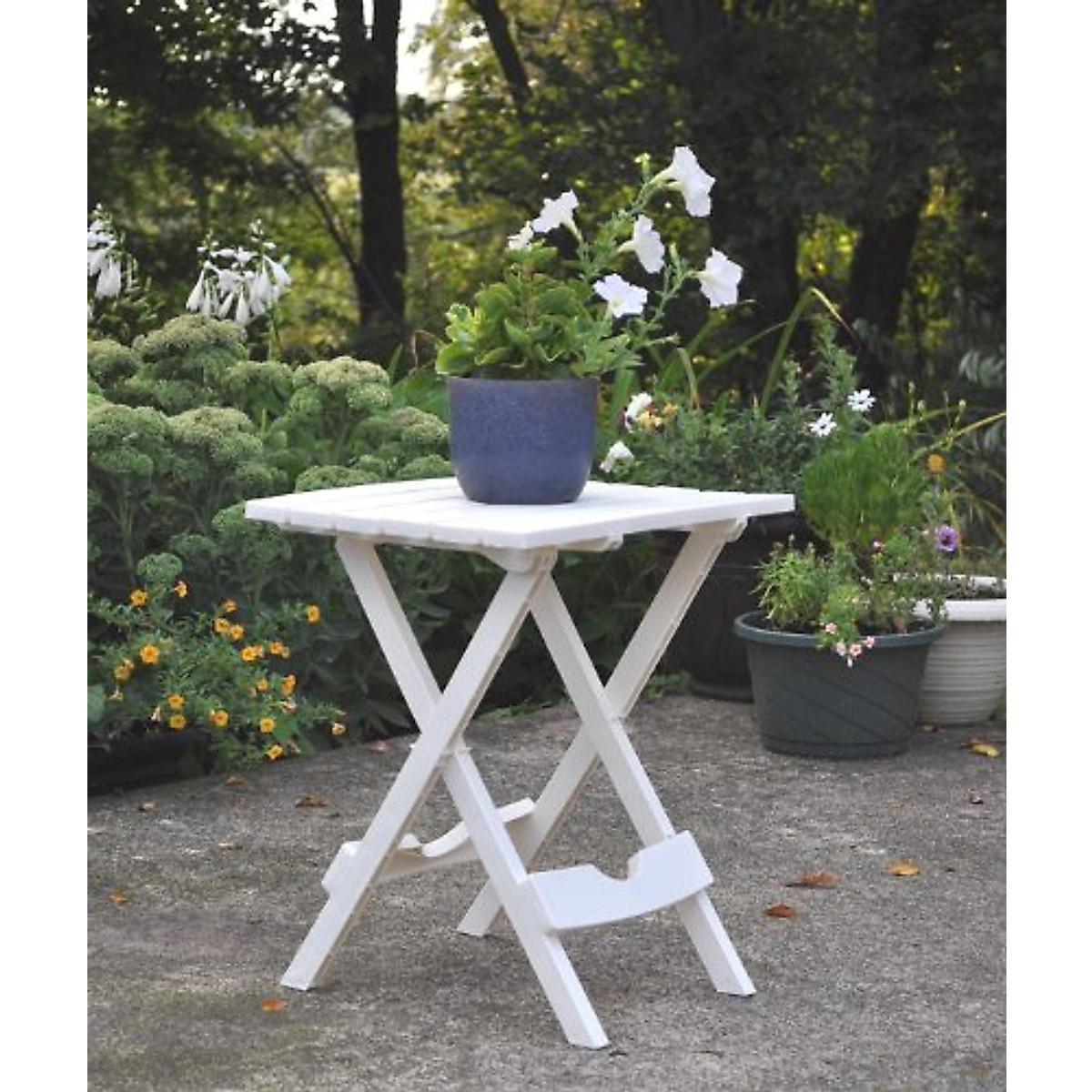 Adams Manufacturing, White 8500-48-3700 Plastic Quik-Fold Side Table