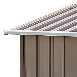 Morhome 6FTx4 FT Patio Bike Shed Garden Shed, Metal Storage Shed with Lockable Door, Tool Cabinet with Vents and Foundation for Backyard, Lawn, Garden