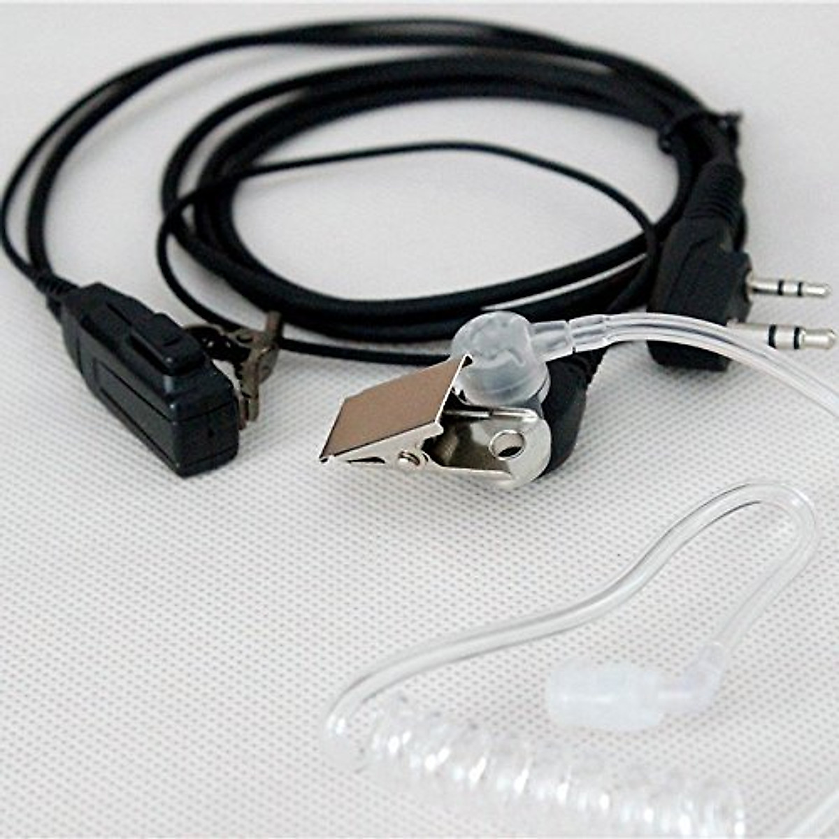 NSKI Air Acoustic Earpiece Headset for Two Way Radios UV-5R UV-B6 BF-888S UV-B6 UV-B5 Walkie Talkies 2-Pin Jack.