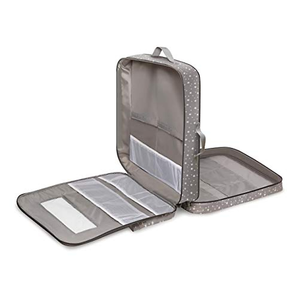 Badger Basket Pack Pretty Double Doll Carrier with Two Sleeping Bags for 18 inch Dolls - Gray/Stars