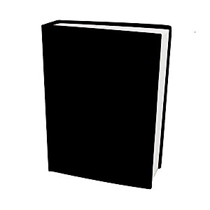 Black Stretchable Jumbo Book Sleeve Covers, Washable Durable Reusable Book Protector fits Hardcover Textbooks up to 9" X 12" Office Supply with Free Sticker Labels (1 Pack, Black)