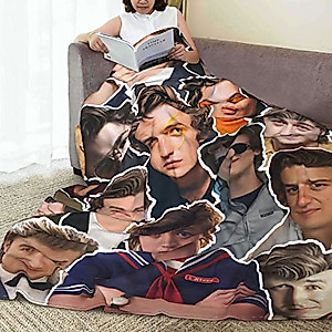 Joe Keery Blanket Soft Comfy Warm Fleece Blanket for Couch Office Camp Bed Car Couch Beach Cozy Plush Blanket 60"X50"