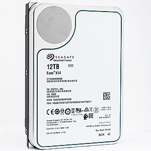 Seagate 12TB HDD Exos X14 SATA 6Gb/s 512e 7200RPM 3.5" Enterprise Hard Drive (Renewed)