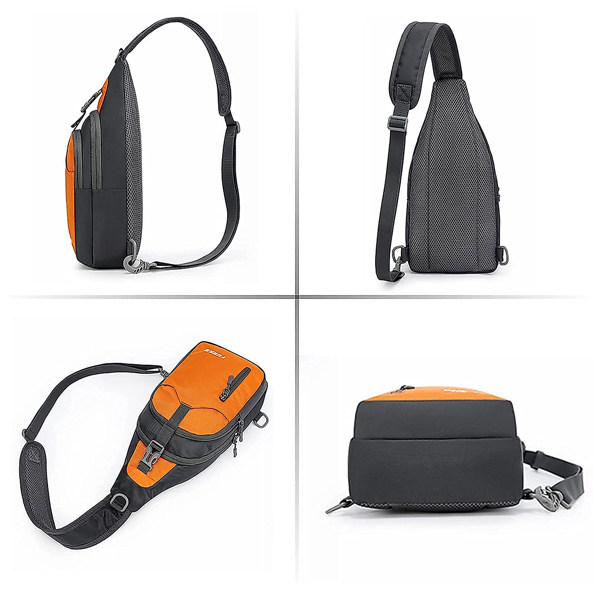 Peicees Sling Bag Backpack for Women Mens Crossbody Bag Lightweight Unisex Shoulder Chest Daypack Hiking Backpack for Outdoor