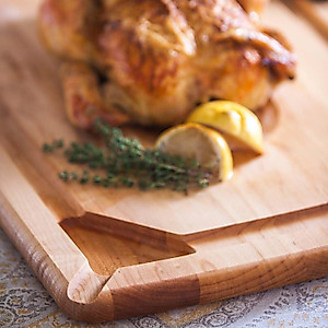 J.K. Adams 24-Inch-by-16-Inch Maple Wood Double-Sided Pour Spout Barbeque Carving Board