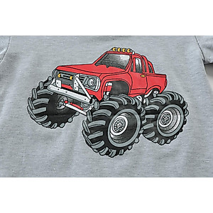 Little Hand Toddler Boys Monster Truck Pajama Green Pick-up Truck Pyjamas Kid Pjs Sleepwear for Boy 3t