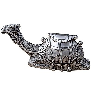 GaRcan Trinket Display Storage Metal Three-dimensional Cute Camel Jewelry Box European Animal Jewelry Storage Pattern Design for Girls Ladies Women (Color : Silver, Size : 18X6