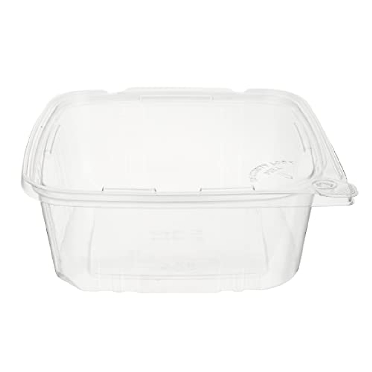 Restaurantware Tamper Tek 64 Ounce Take Out Containers 100 Tamper-Evident Deli Containers - Hinged Lid Freezable Clear Plastic Meal Prep Containers Disposable For Carry Out Or Lunches