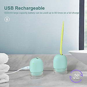 ELMWAY Toothbrush Holder, Toothbrush Cleaner Case, Portable USB Charging Toothbrush Cover with U V-C Light, Travel Toothbrush Holder