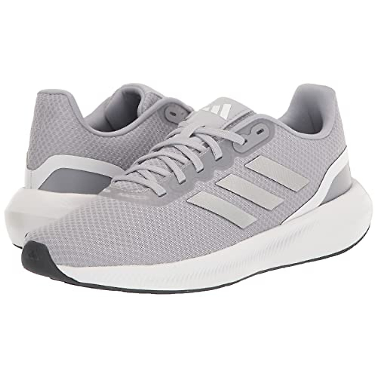 adidas Women's Runfalcon 3.0 Sneaker, Halo Silver/Silver Metallic/Core Black, 7.5