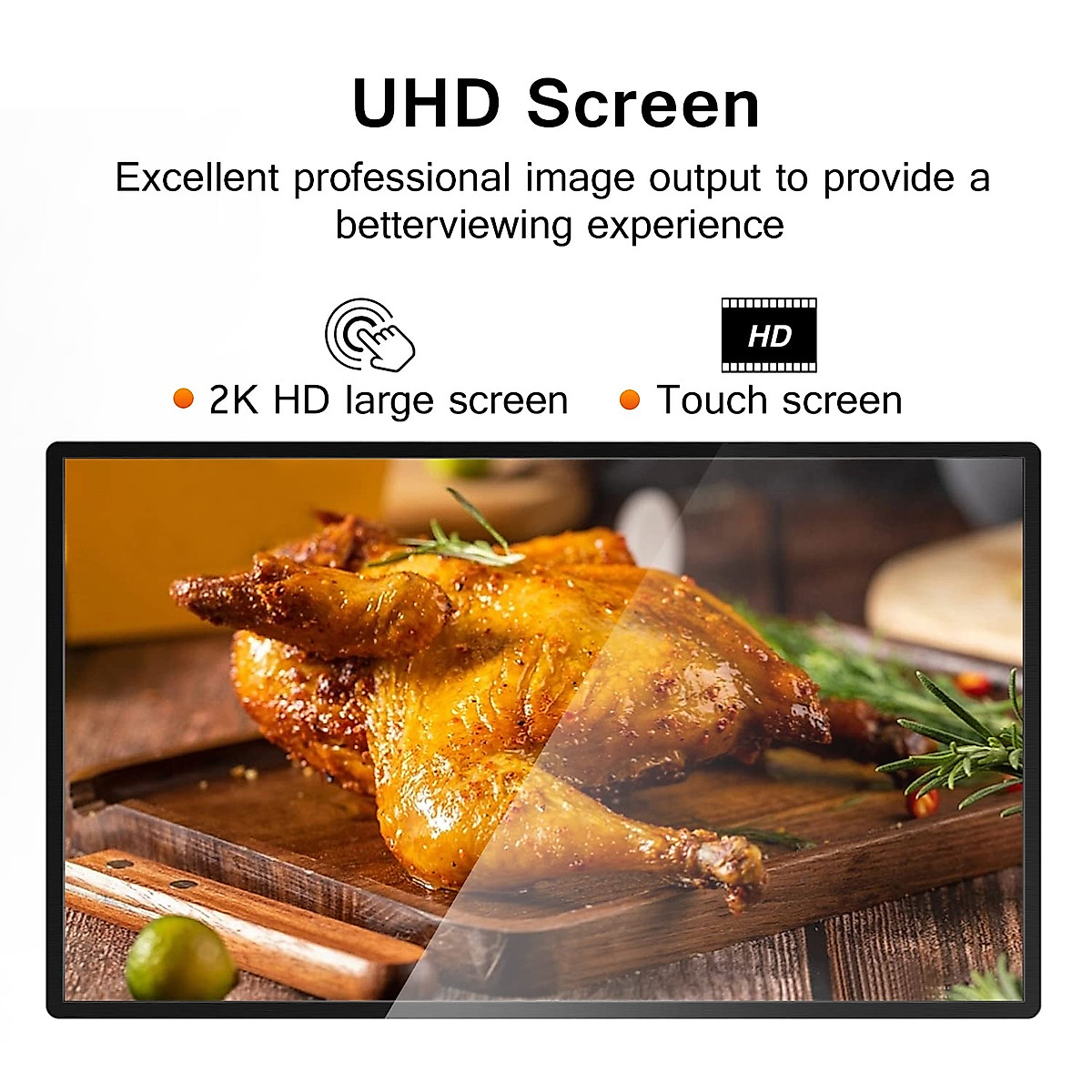 JYXOIHUB Digital Signage Displays 43 Inch Touch HD Screen Interactive Smart Board Movable Type Signage Display AD Media Player for Commercial Restaurant Display and Broadcast（Only Displays Board）