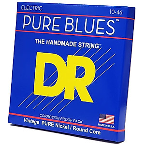 DR Strings Pure Blues Nickel Wound Vintage Style Electric Guitar Strings — 10-46 Gauge