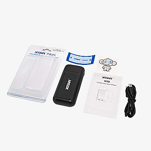 Speedy 18650 Battery Charger XTAR PB2C USB Output Function, Portable Li-ion 18650 Battery Charger Box w/USB Port and LED Display for all 18650 Batteries（Batteries NOT included)
