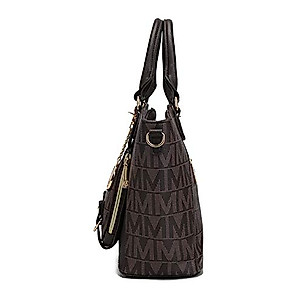 MKF Collection Shoulder Bag for Women, PU Leather Pocketbook Top-Handle Crossbody Purse Tote Satchel Handbag By Mia K