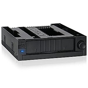 ICY DOCK Tool-Less 3.5” SATA HDD Mobile Rack and Ultra-Slim 9.5mm ODD Bay for External 5.25” Bay | DuoSwap MB971SPO-B (3.5" HDD + ODD)