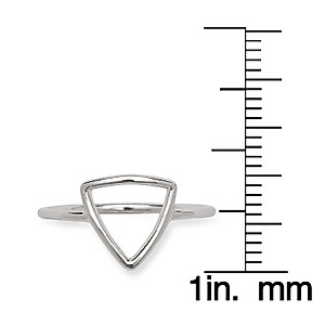 Beaux Bijoux Sterling Silver Dainty Open Triangle Ring (Size 6)