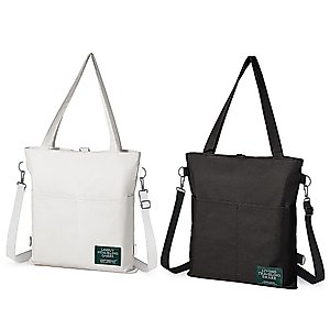 Canvas Tote Bags 2 Pcs Cute Shoulder Bags with Inner Pocket for Women, Multi-Purpose Reusable Canvas Bags Use For Grocery Bags,Shopping Bags,Gym,DIY Gift Bags