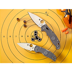 Spyderco Manix 2 Lightweight Signature Knife with 3.37" CTS BD1 Black Steel Blade and Black FRCP Handle - PlainEdge - C101PBBK2