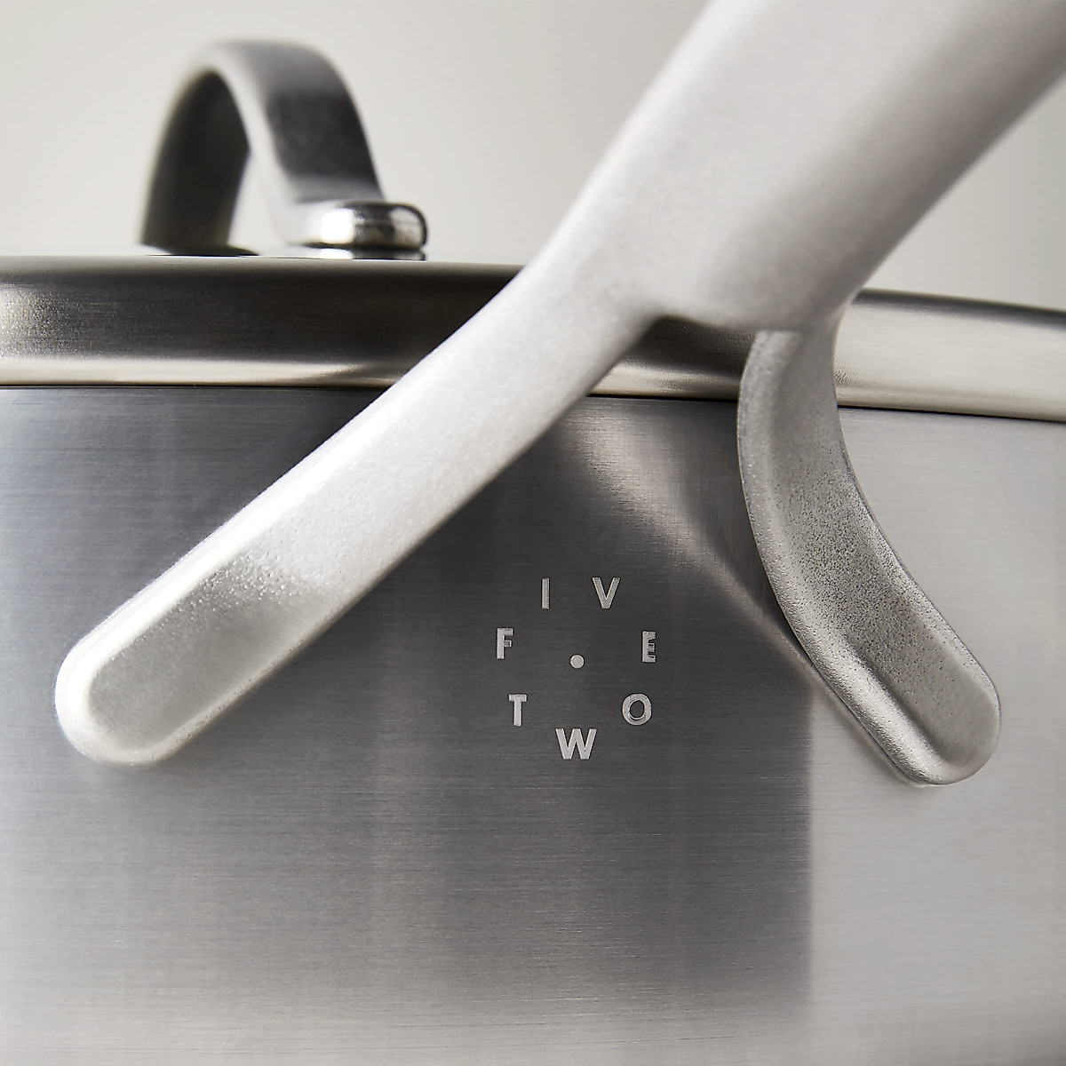 GreenPan X Food 52 Five-Two Essentials, Tri-Ply Stainless Steel 2.7QT Saucepan Pot with Strainer Lid, PFAS-Free, Multi Clad, Induction, Dishwasher Safe, Oven Safe, Silver