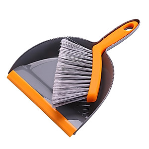 Outanaya Desktop Cleaning Supplies Mini Cleaner Mini Broom Dustpan Mocha Master Cleaner Blow Dryer Comb Attachment Keyboard Cleaning Table Crumb Brush Mini Dustpan Desktop Cleaner Orange