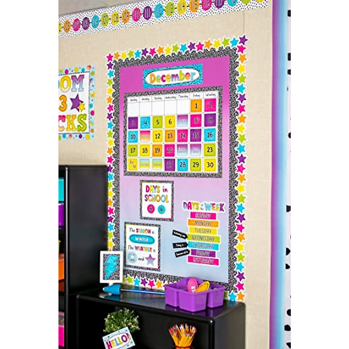 Teacher Created Resources Brights 4Ever Stars Die-Cut Border Trim, 35 Feet