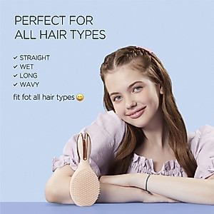 Mellotory, Tangle Rabbit Brush (Pink-Soft Bristles), Gentle Touch Detangler Hair Brush for Men Women & Kids. Soft Bristles for Sensitive Scalp. Wet & Dry Hair. Scalp Massager Brush, Detangling Brush for Adult and Kids Hair