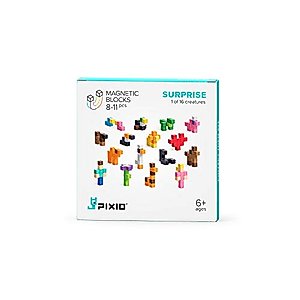 PIXIO Surprise Series 11 Blocks max. Magnetic Blocks Set with Free App, Mystery Box of 8-bit Pixel Art Building Blocks, Stress Relief Desk Toys, Gift for Geek