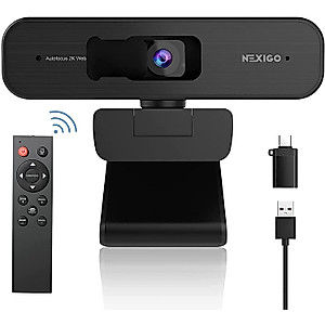 Zoom Certified, NexiGo N940P 2K Zoomable Webcam with Remote and Software Controls | Sony Starvis Sensor | 1080P@ 60FPS | 3X Zoom in | Dual Stereo Microphone, for Zoom/Skype/Teams/Webex (Black)