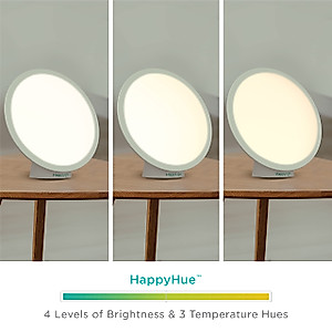 Verilux HappyLight Halo - Cordless LED Light Therapy Lamp with a 360° Magnetic Base & Rechargeable Battery for Portable, UV-Free, Full Spectrum 10,000 LUX Light with Adjustable Brightness and Color