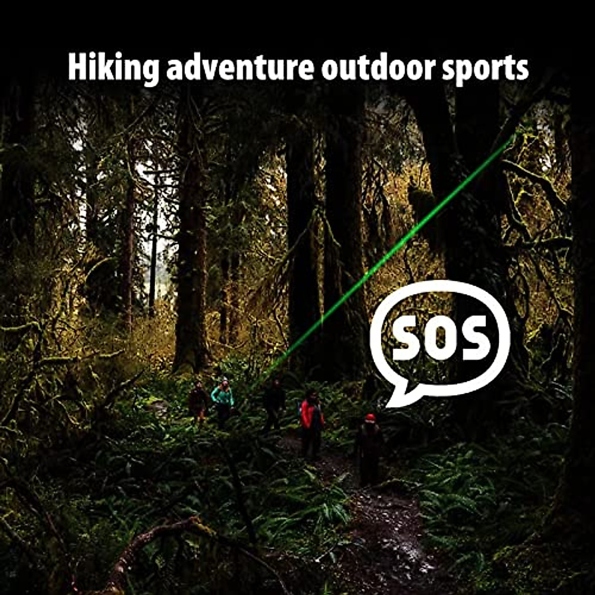 UNBIU Long Range Laser Pointer High Power, Green High Power Laser Pointer Flashlight for Adjustable Focus Green Laser Pointer for Night Astronomy Outdoor Camping Hunting and Hiking，USB Rechargeable