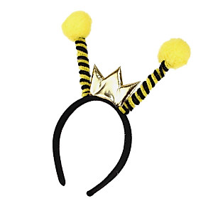 BinaryABC Halloween Bee Headband,Halloween Antenna Ball Headband,Halloween Costume Assesories