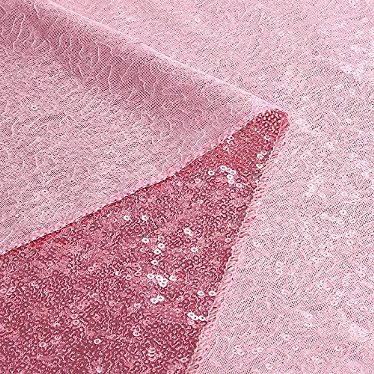 Sequin Backdrop 4 Packs 2ftx8ft Glitter Blush Pink Party Backdrop Curtain Wedding Ceremony Birthday Backdrop Background Decoration