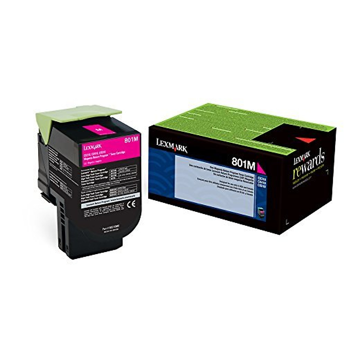 Lexmark (801) toner cartridge set, 80C10C0, 80C10K0, 80C10M0, 80C10Y0