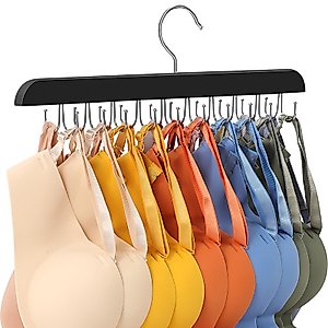 Bra Organizer for Closet, Tank Top Hanger, Bra Hanger 20 Hooks Capacity, Foldable Bra Hangers for Closet Organizer and Storage, Multi Tank Top Hangers Space Saving for Bra (1)
