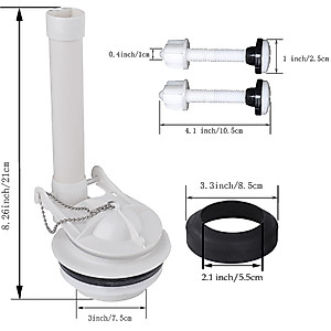 3-Inch Toilet Flush Valve Replacement Saving Toilet Repair Kit with Gasket and Bolts Compatible with American Standard 738921-100.0070A Two-Piece Toilet