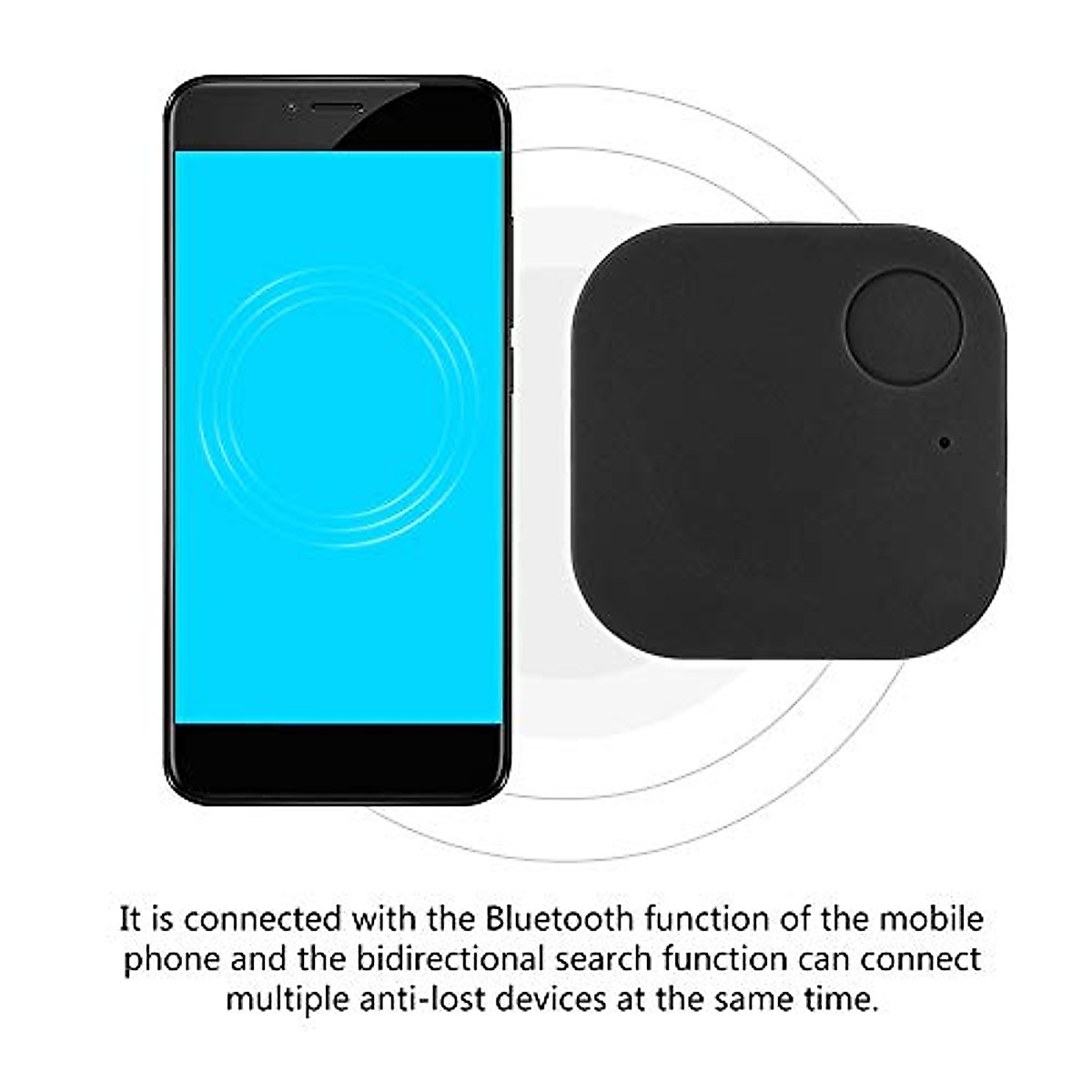 Bluetooth Finder Key Tile Tracker Key Key Finder Child Pet Finder Anti-Lost GPS Locator(Back)