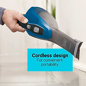 BLACK+DECKER dustbuster AdvancedClean Cordless Handheld Vacuum, Ocean Blue (​​HLVA315J22)