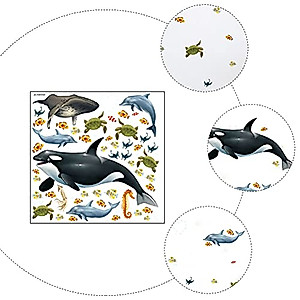 1Pc Marine Life Whale Wall Sticker Room Decal Lovely Home DecorationHome Decor for Celebration Party