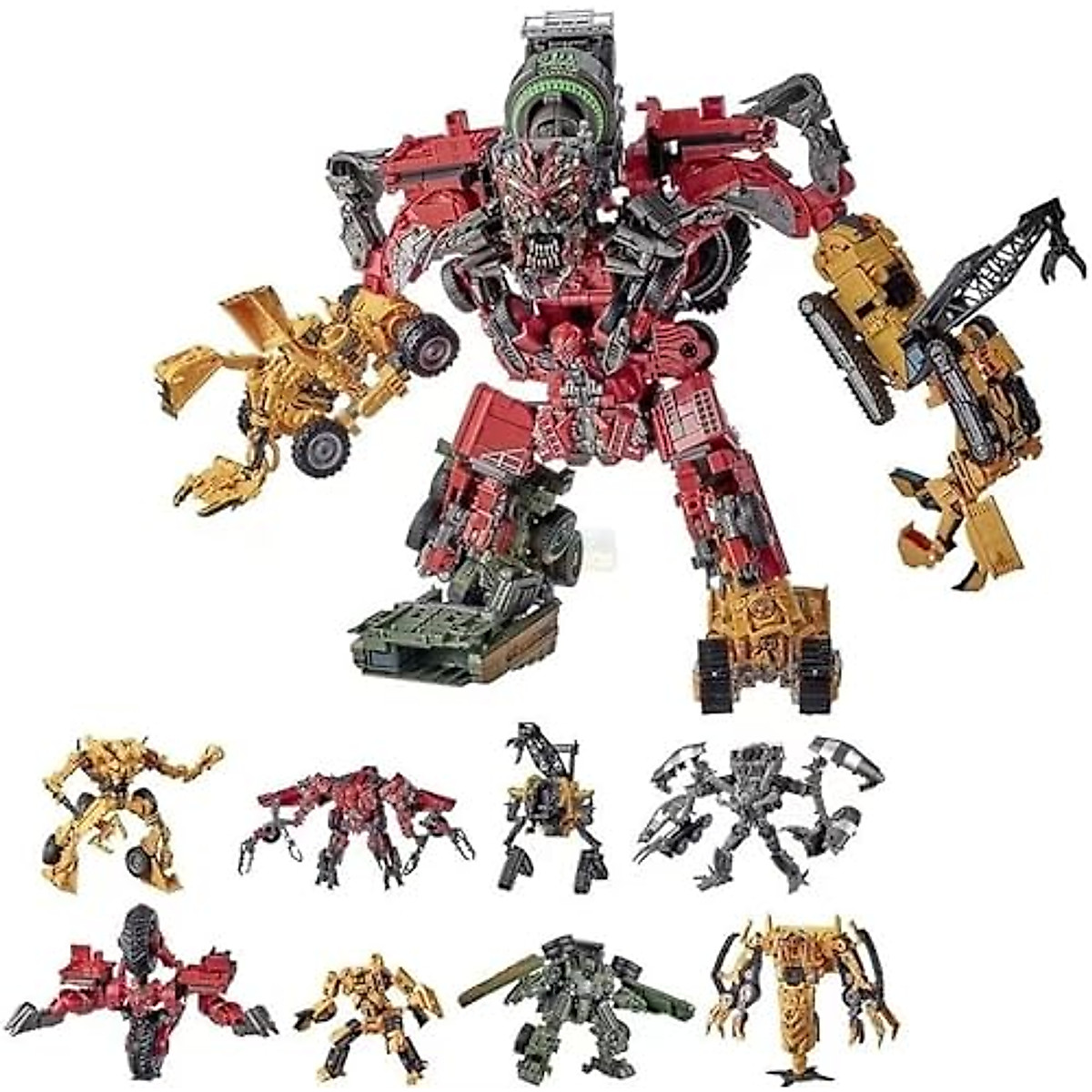 XAGVHIM Transformer Toy, Studio Series 69 Revenge of The Fallen Devastator Constructicon KO Action Figures 8-Pack - Birthday Gifts Toy - 16"(Color : 8 Pack)