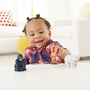 Fisher-Price Little People Toddler Toy Train Choo-Choo Zoo with Music Sounds and 3 Figures for Pretend Play Ages 1+ Years