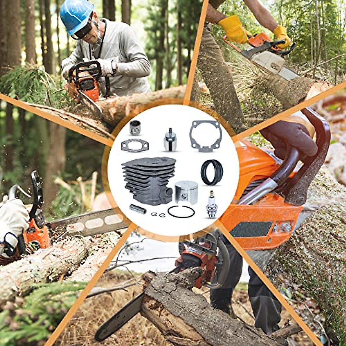 Nikasil Plated Cylinder Piston Bearing Kit For Husqvarna 51 55 For Rancher (46mm) Chainsaw Fuel Filter Line Gasket 503 16 91-71