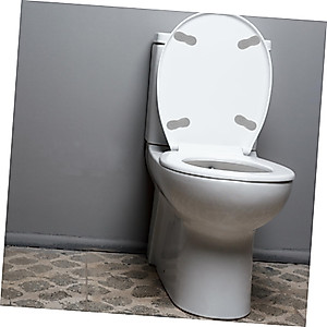 Gogogmee 4pcs Height Spacer Toilet Covers Kit Toilet Seat Bumpers Toilet Lid Bumpers Toilet Bumpers Toilet Seat Bumper Pads Toilet Cushioning Pads Bidet Attachment Buffer Abs Round