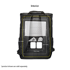 ASUS ROG BP4701 43.18 cm Gaming Backpack (Black), with Holographic Cybertext Printing, Roll Up Design, Suitable for up to 43.18 cm Laptop