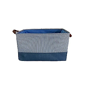 NeedThings X-Large Decorative Basket Fabric Storage Bin Organizer Basket with Handles for Clothes Storage (18x14x13)